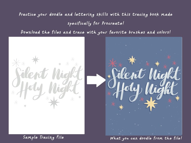 Christmas Procreate Lettering Book, iPad Tools, iPad Workbook ...