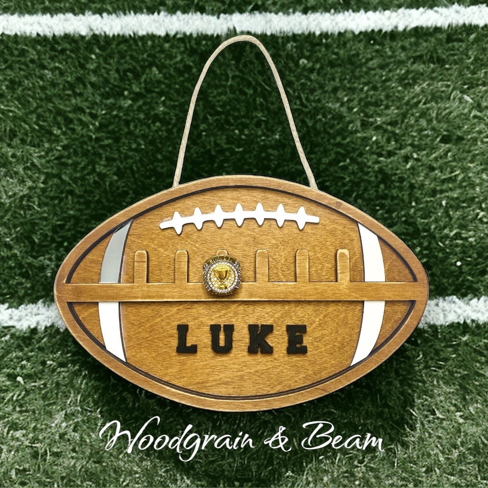 Football Championship Ring Display Plaque - Etsy