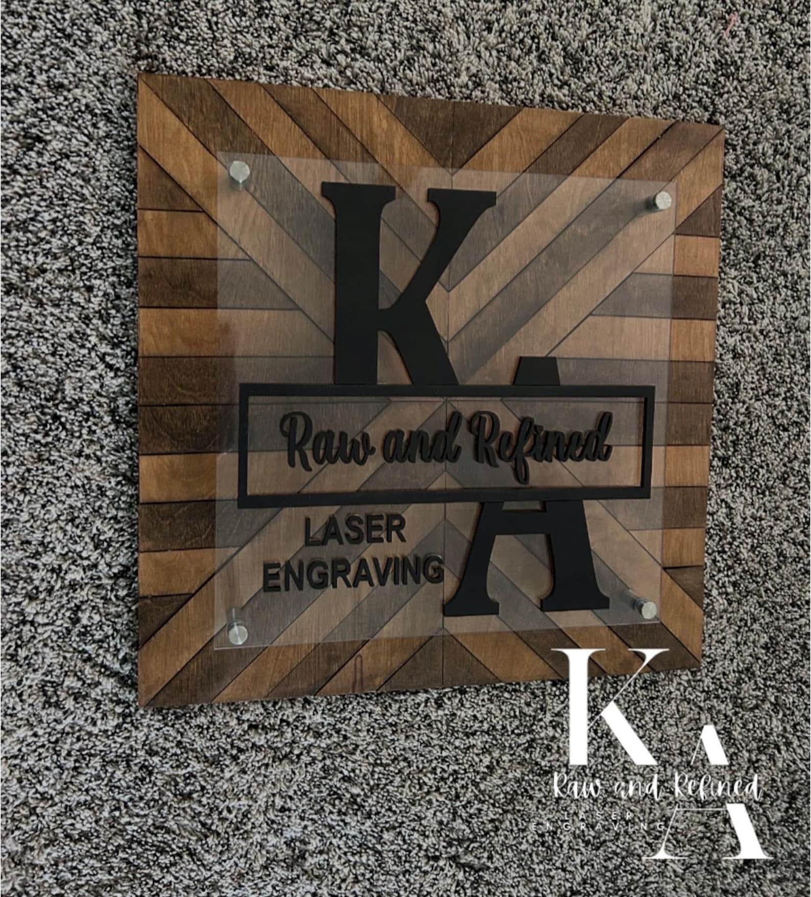 Acrylic Overlay on Wood Business Sign 16x16” - Etsy
