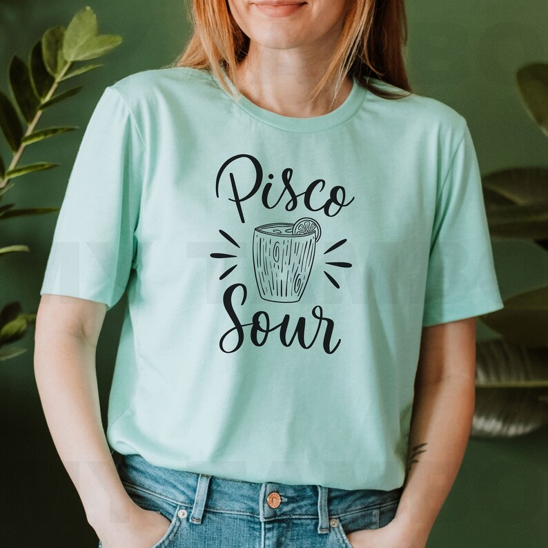 Pisco Sour T-shirt, Peruvian Cocktail Shirt, Unisex Jersey Tee - Etsy