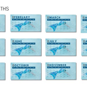 2024 Printable Mermaid Calendar Calendars Planners - Etsy