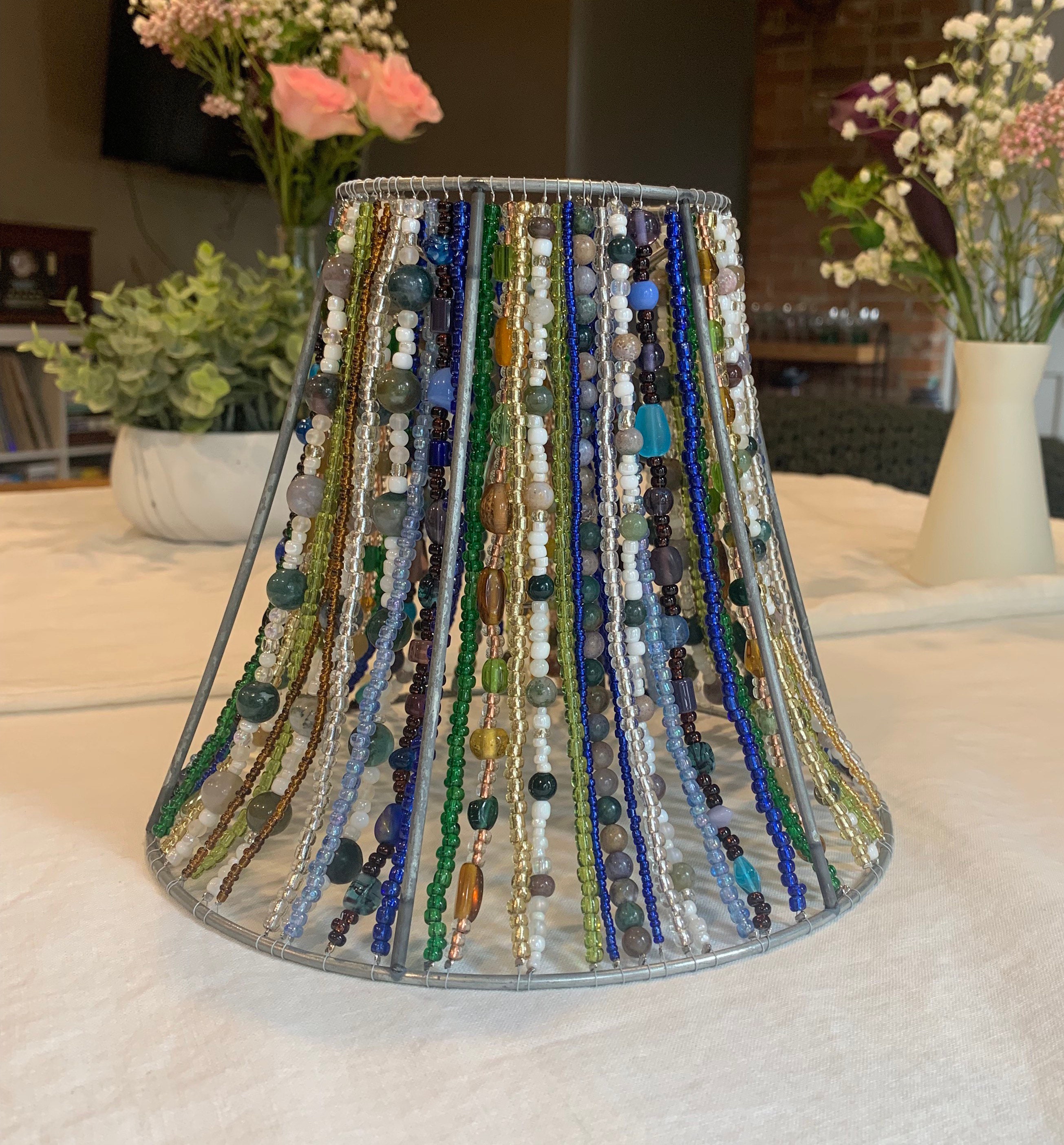 Handcrafted Beaded Lampshade - Etsy