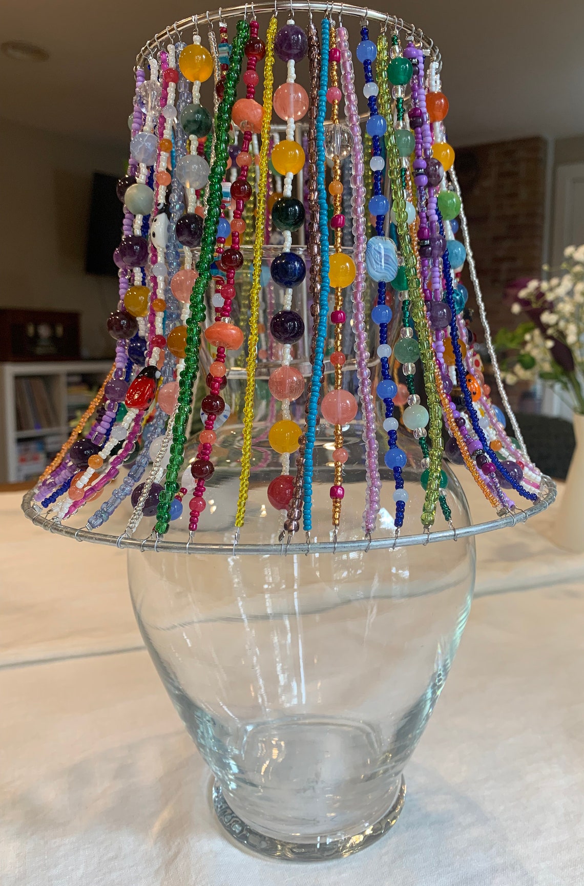 Handcrafted Beaded Lampshade - Etsy
