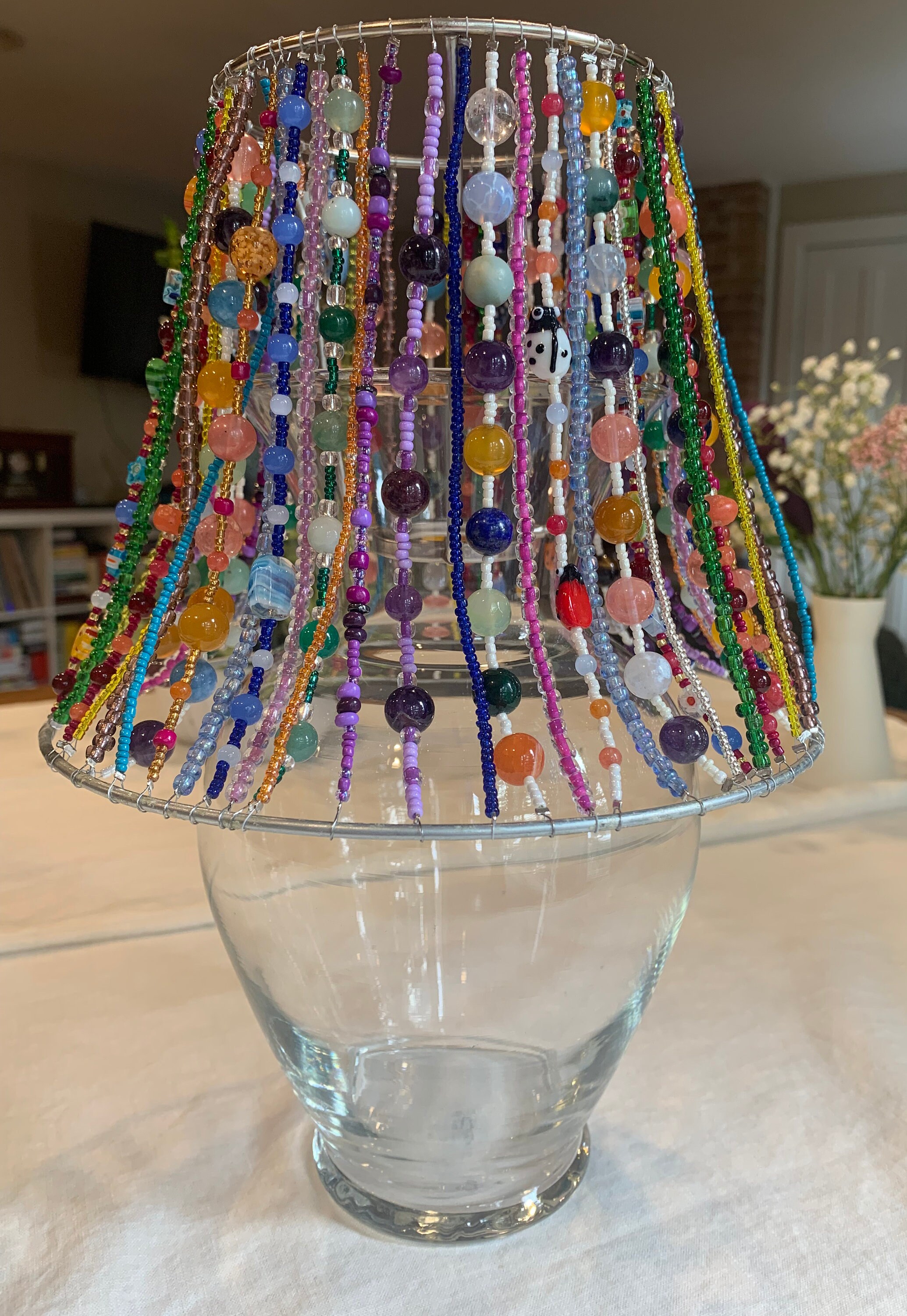 Handcrafted Beaded Lampshade - Etsy