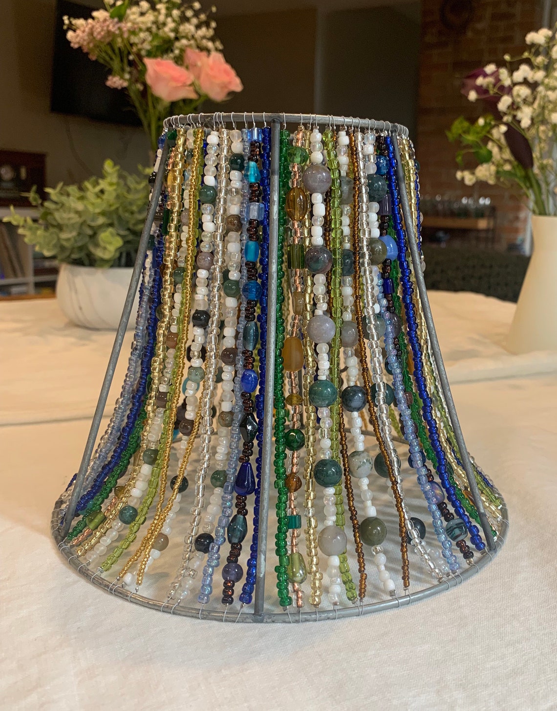 Handcrafted Beaded Lampshade - Etsy