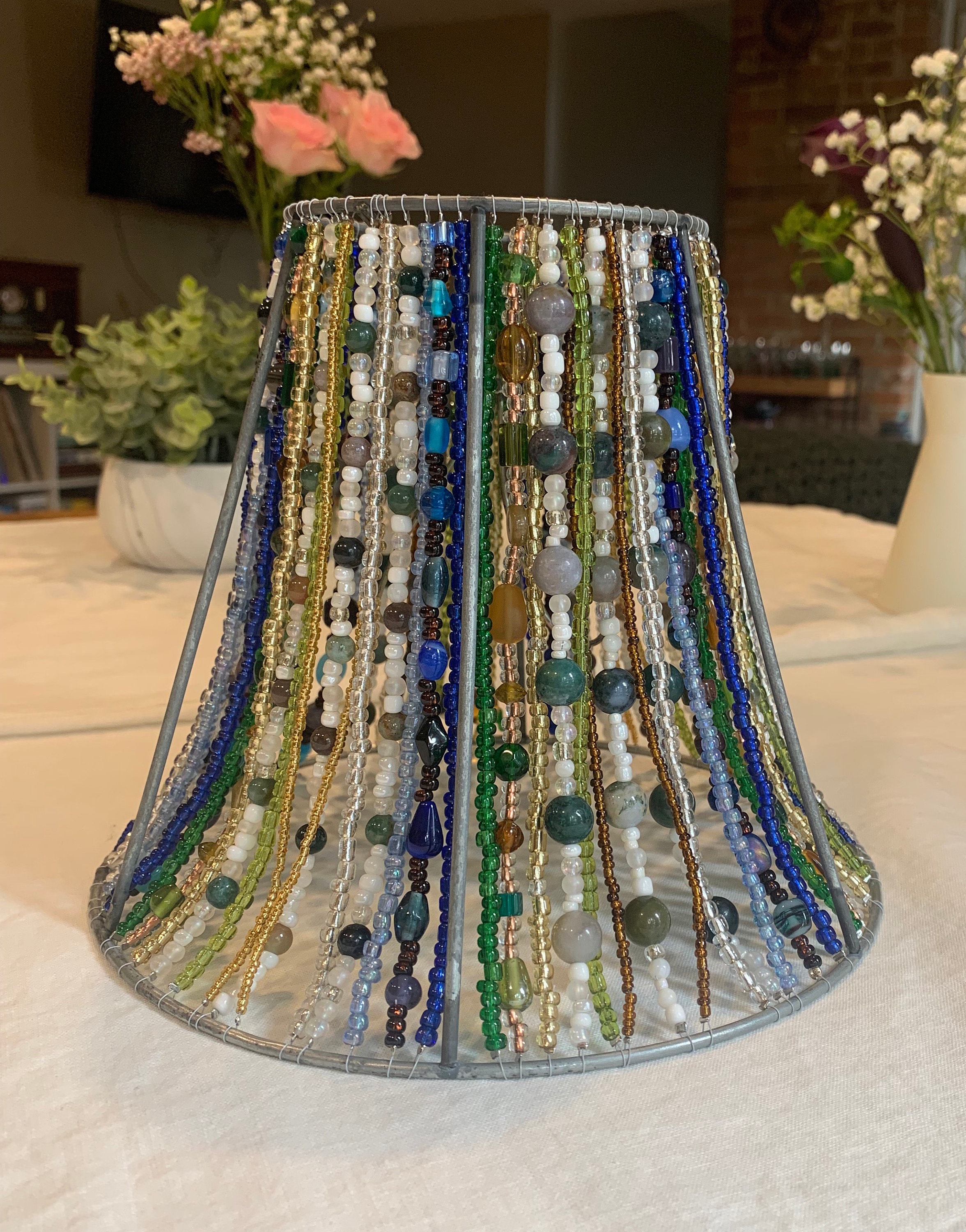 Handcrafted Beaded Lampshade - Etsy