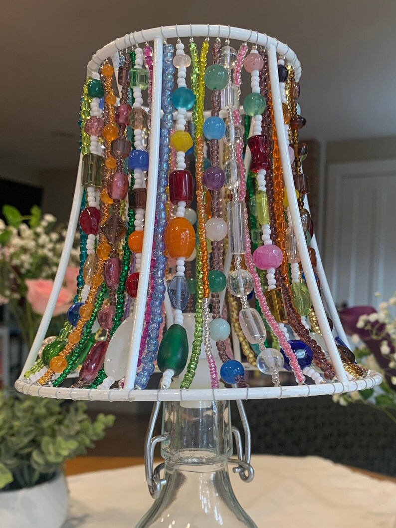 Handcrafted Beaded Lampshade - Etsy