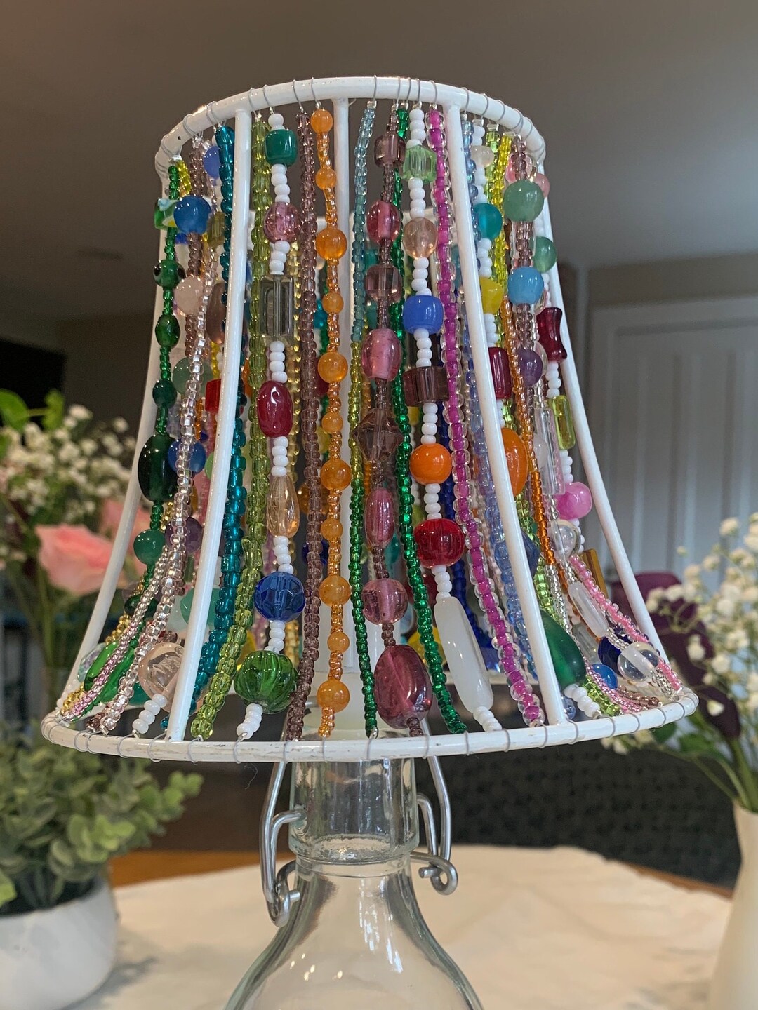 Handcrafted Beaded Lampshade - Etsy
