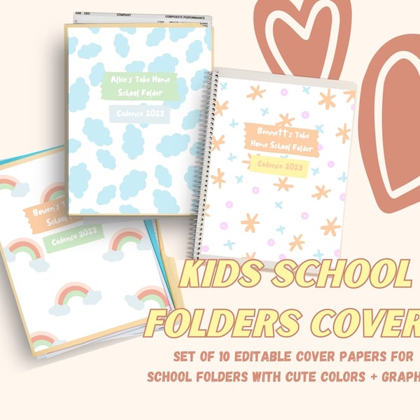 Folder Cover for Kids - Etsy