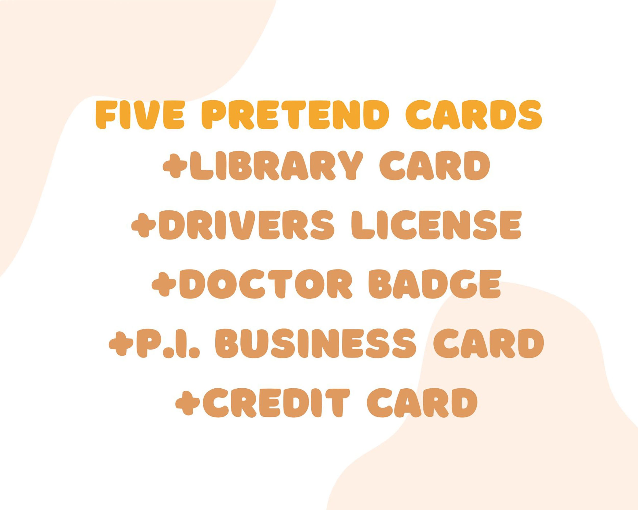 Kids Pretend Printable ID Cards, Imaginative Play, Editable Kids Files ...