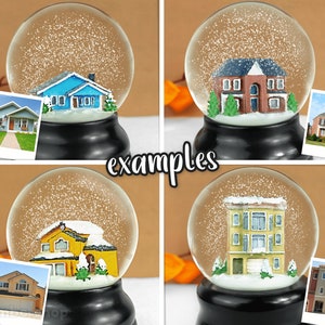 Snow Globe- Custom Snow Globe, Your Home in Globe, Christmas Gift ...
