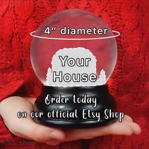 Snow Globe- Custom Snow Globe, Your Home in Globe, Christmas Gift ...