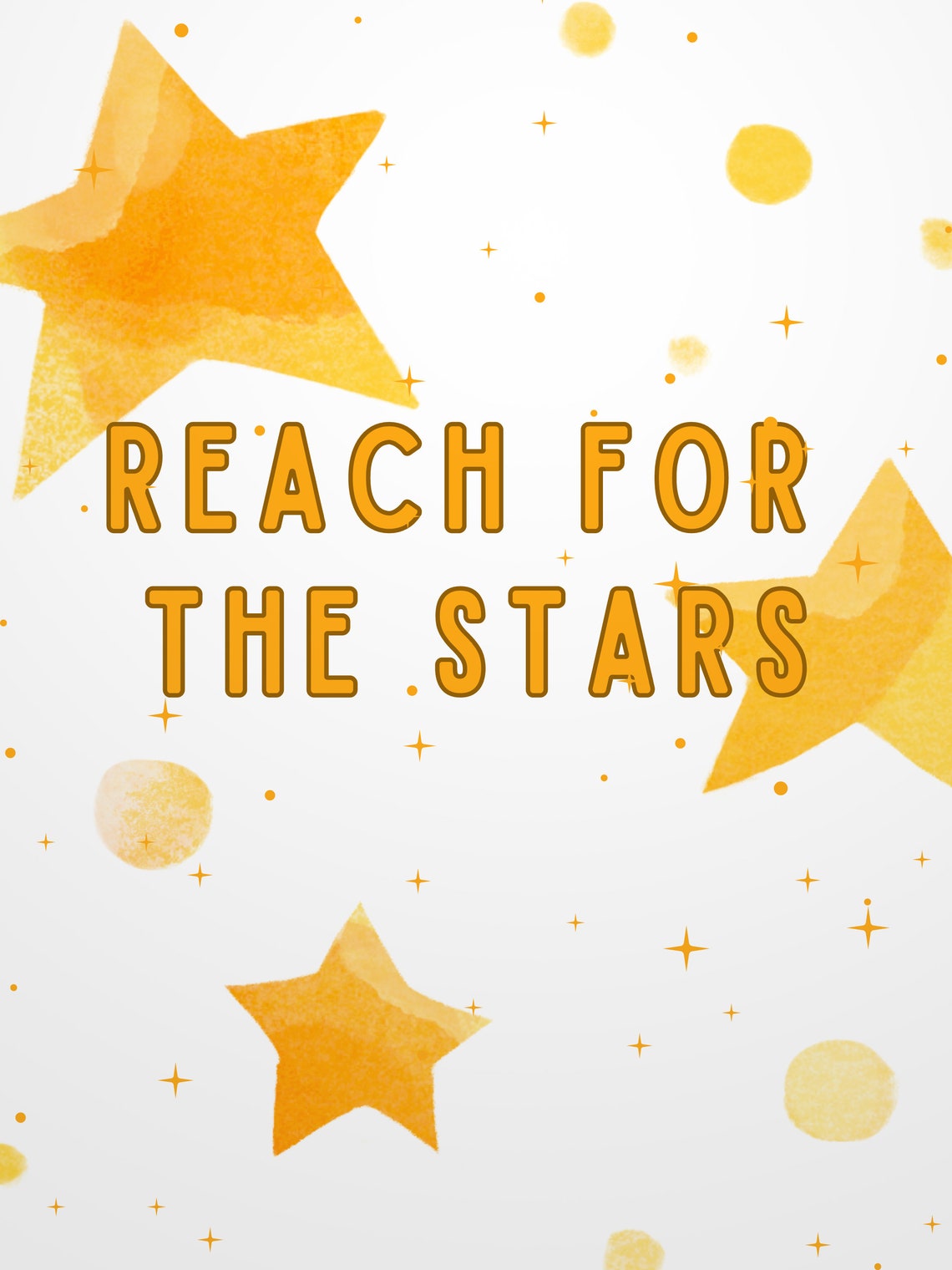 Poster PDF - Reach for the Stars - 18" X 24" - Digital Download - Etsy