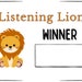 Listening Lion - Print for Your Classroom! Laminate and Write in EXPO ...