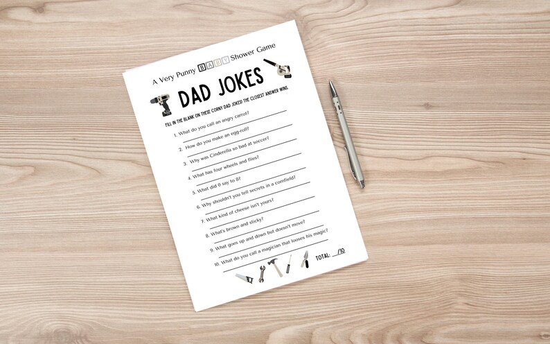 Dad Jokes - Baby Shower Edition Digital Download - Etsy