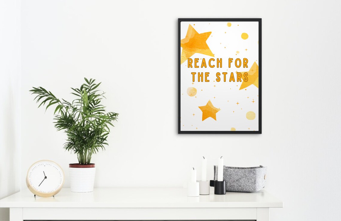 Poster PDF Reach for the Stars 18 X 24 Digital Download - Etsy