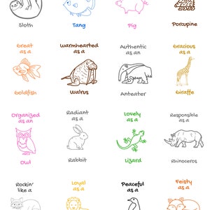 Brag Tags Animal Comparisons Set 6C Hand Out to Students - Etsy