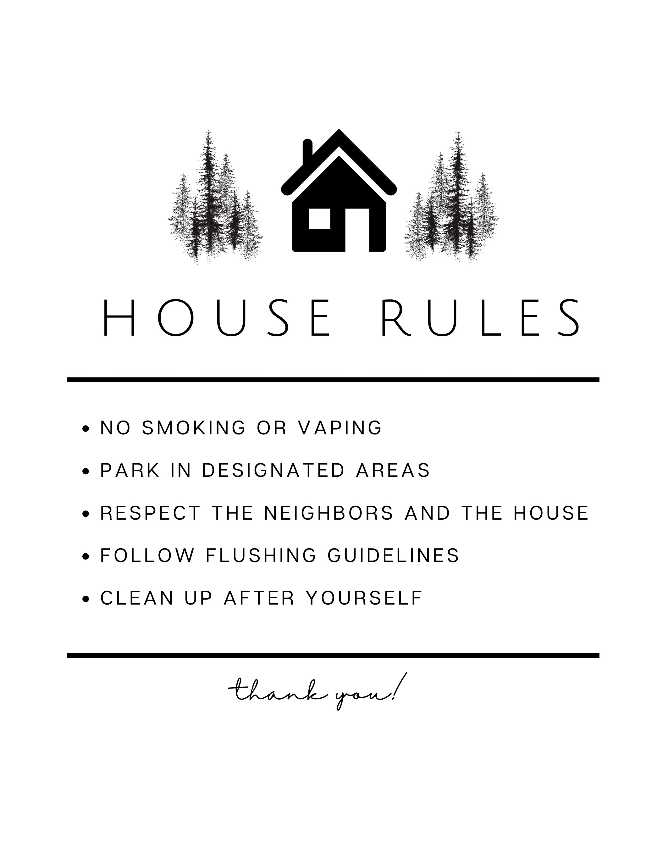 Short or Long Term Rental Signs 8 Sheets Cursive Theme With Write-in ...