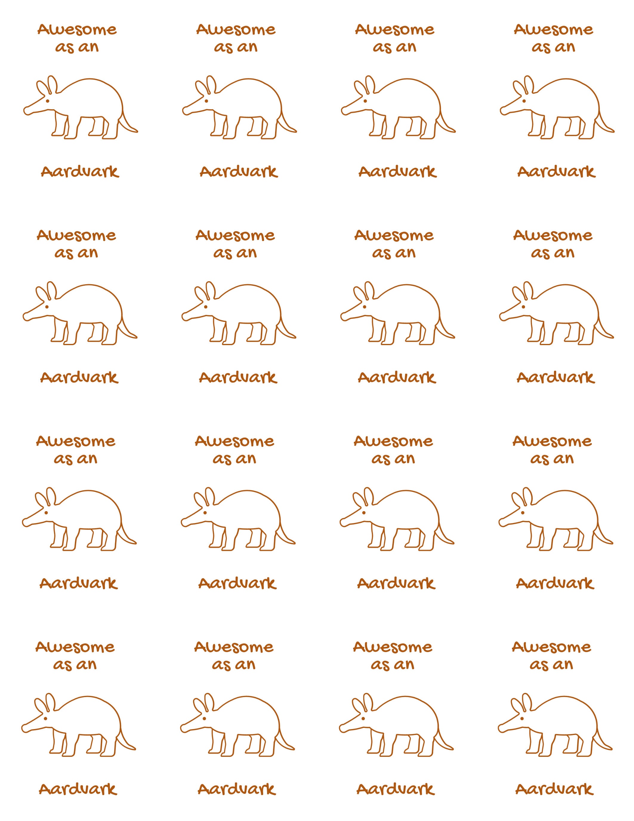 Brag Tags Animal Comparisons Set 6A Hand Out to - Etsy