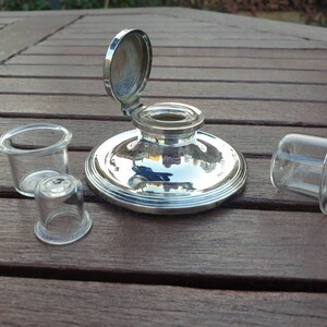 Replacement Clear Glass Flanged Inkwell Liner for Ink Bottles / Capstan ...