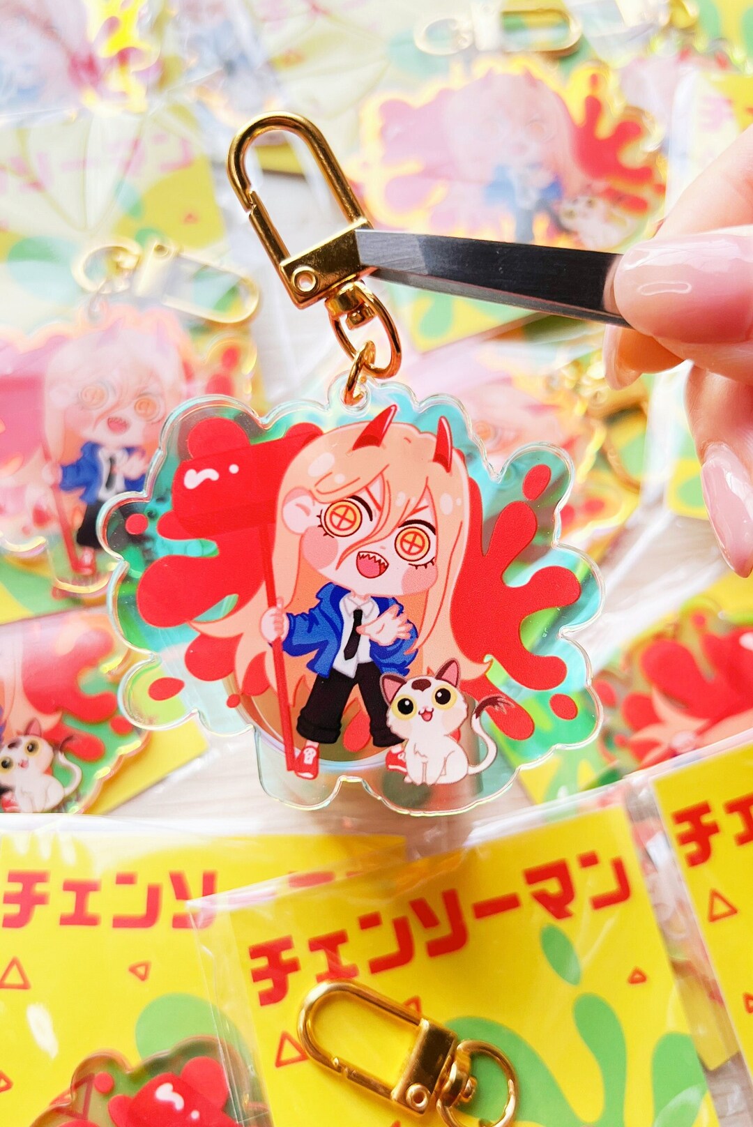 CSM Blood Devil & Nyako | Acrylic Charm/keychain - Etsy