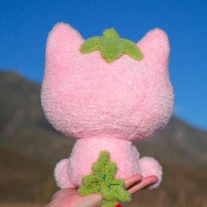 Strawberry Cat Plushie: Kawaii Strawmi Kitty Toy Collectible - Etsy