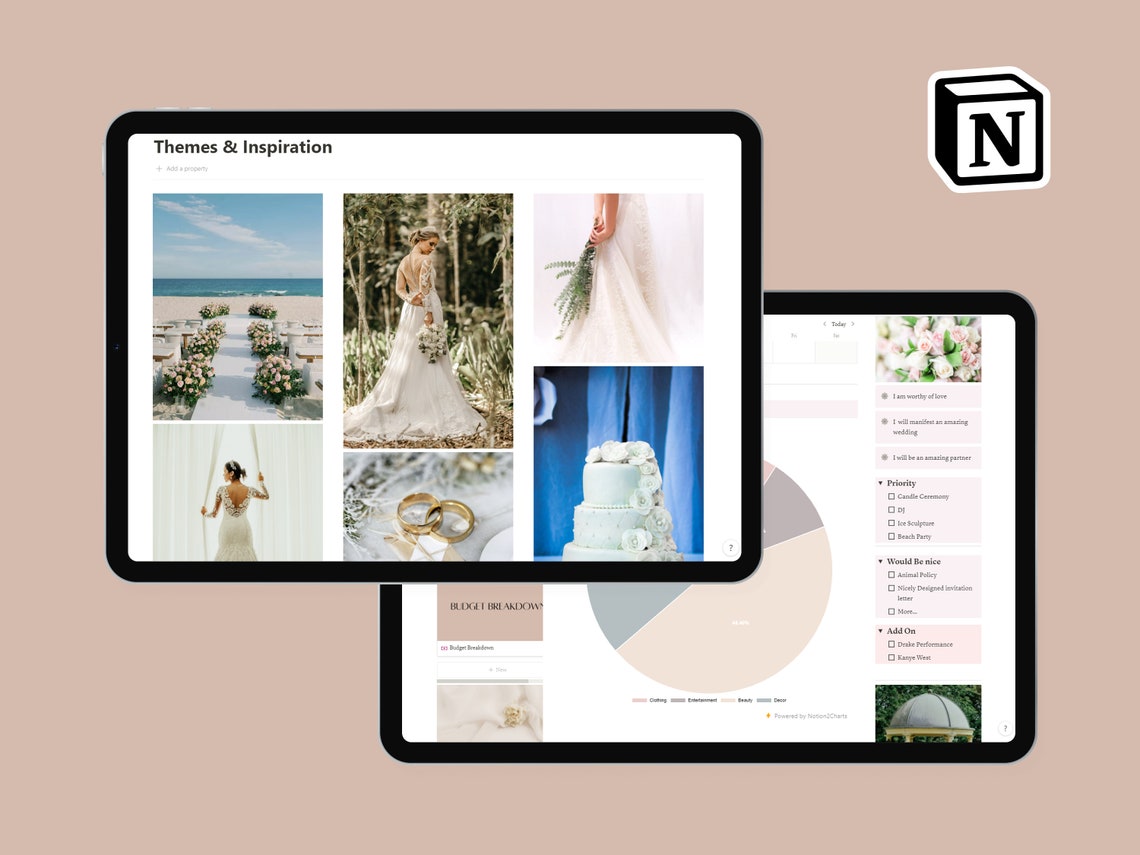 Simple Wedding Planner Notion Template - Etsy