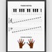 Piano Notes and Finger Numbers Printable Poster, Music Cheat Sheet ...