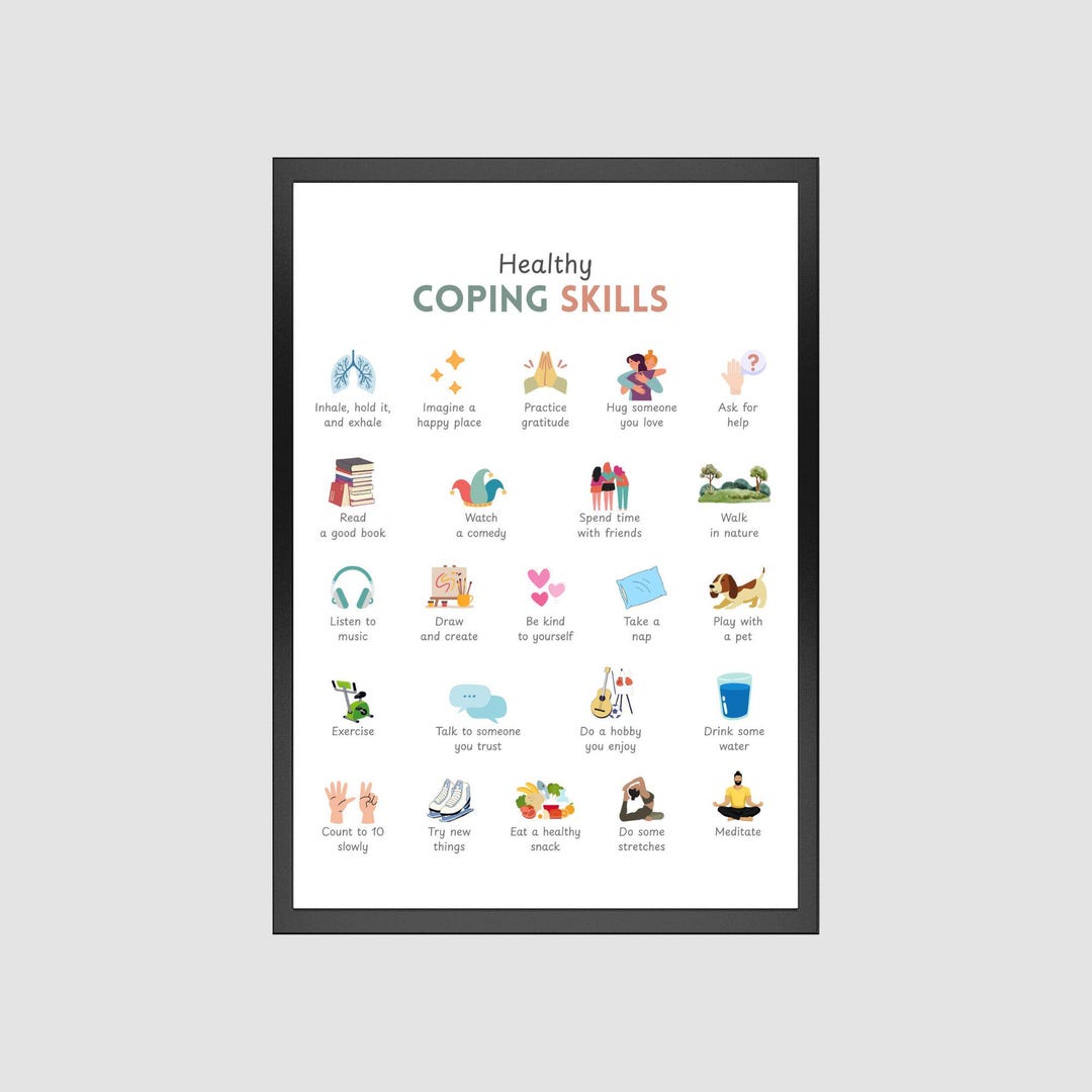 Healthy Coping Skills Poster | Mental Health Printable for Kids & Teens ...