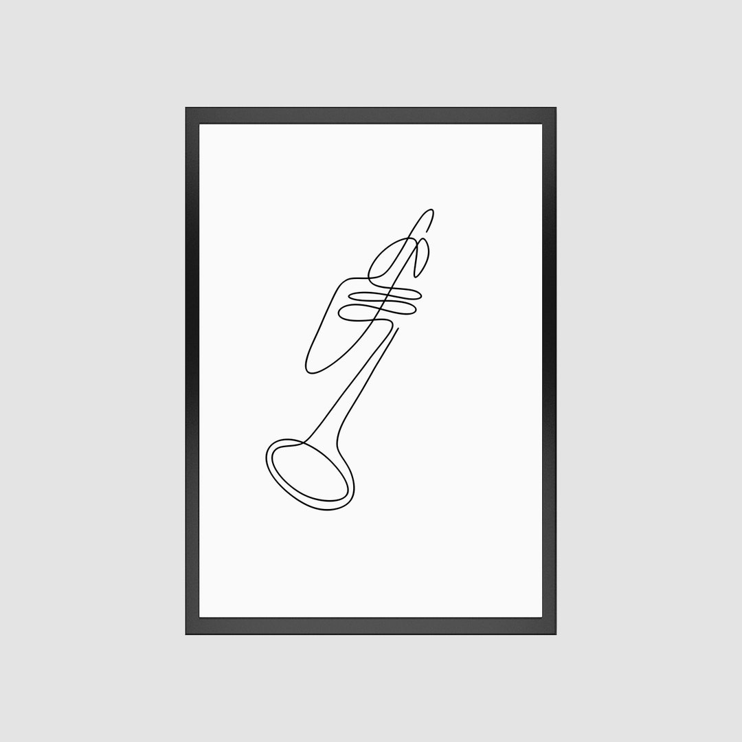 Trumpet Line Art, Minimalist Music Print, Music Print, Musical ...