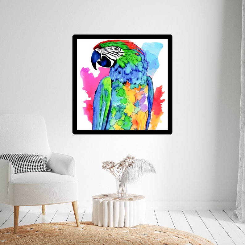 Printable Wall Art Parrot Digital Download Alcohol Ink - Etsy