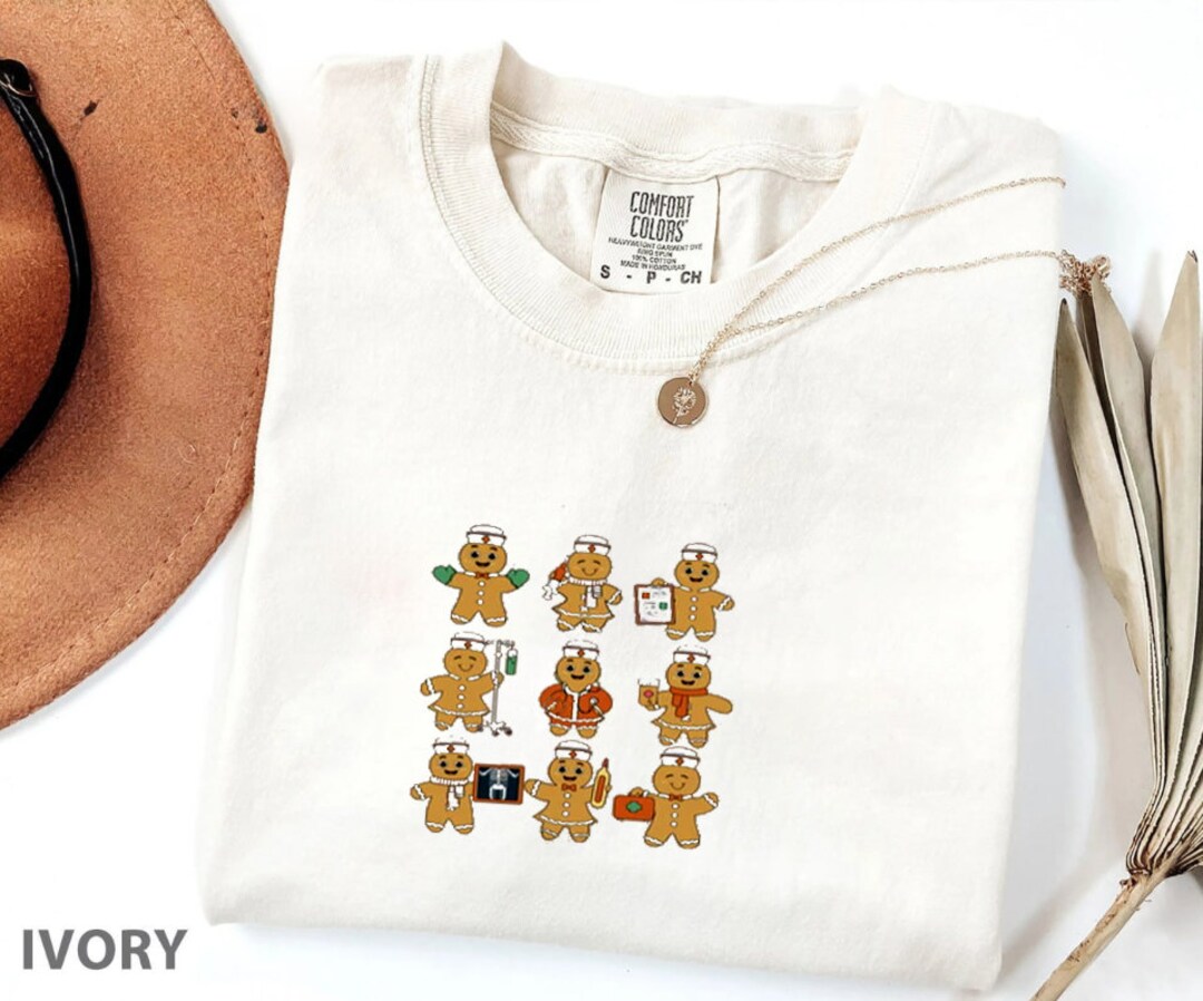 Comfort Colors® Gingerbread Nurse Christmas Tee Night Shift - Etsy