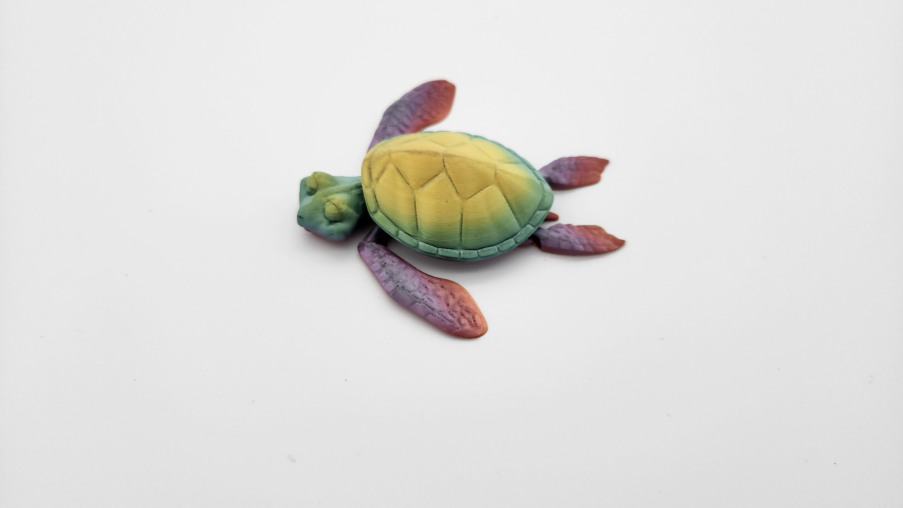 Flexi-factory 3D Printed Fidget Articulating Rainbow Turtle - Etsy