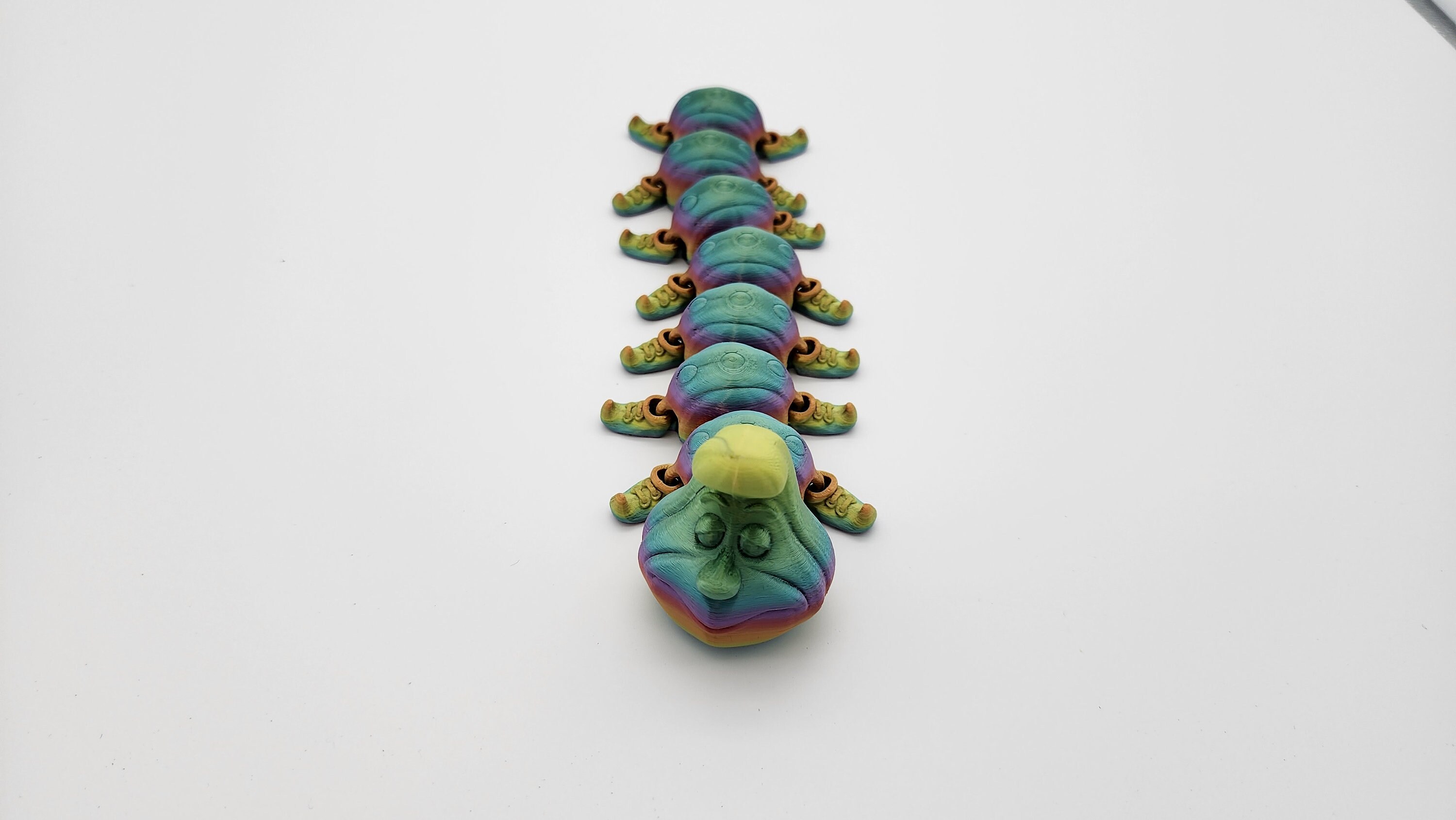 Flexi-factory 3D Printed Fidget Articulating Rainbow Caterpillar - Etsy