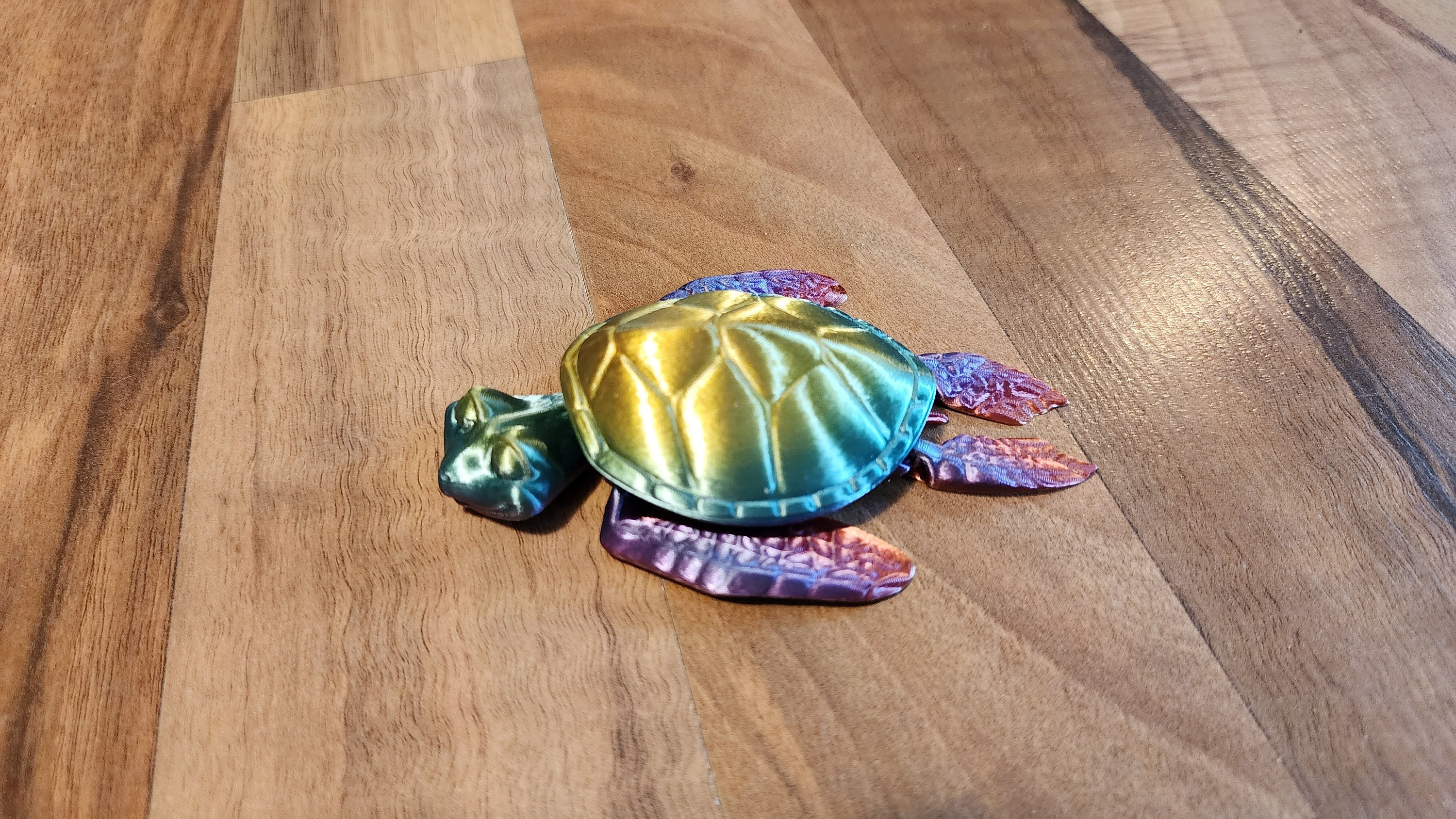 Flexi-factory 3D Printed Fidget Articulating Rainbow Turtle - Etsy