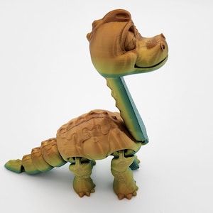 Flexi-factory 3D Printed Fidget Articulating Bronto - Etsy