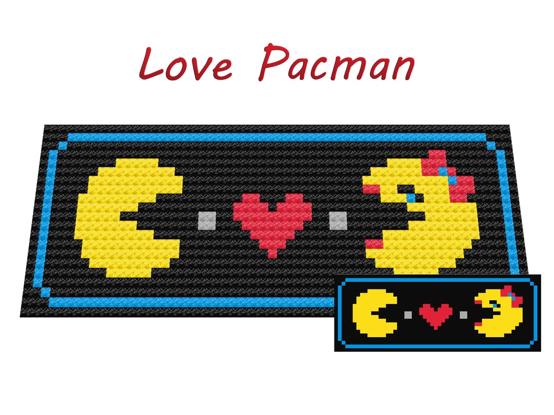 Love Pacman - Crochet C2C SC Pattern - Etsy