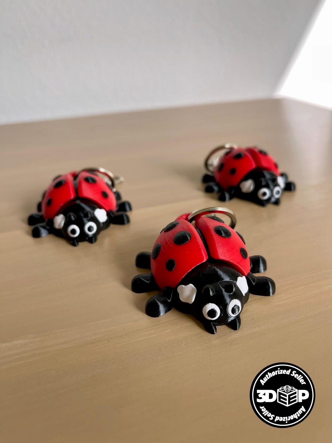 3D Printed Ladybug Keychain – Flexi Head Fidget Toy, Good Luck Charm - Etsy