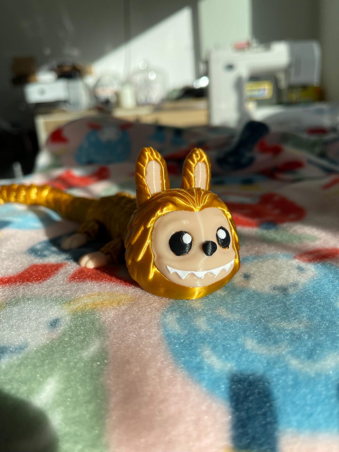 Labubu Keychain, Flexy Longbubu Fidget Toy, 3D Printed - Etsy