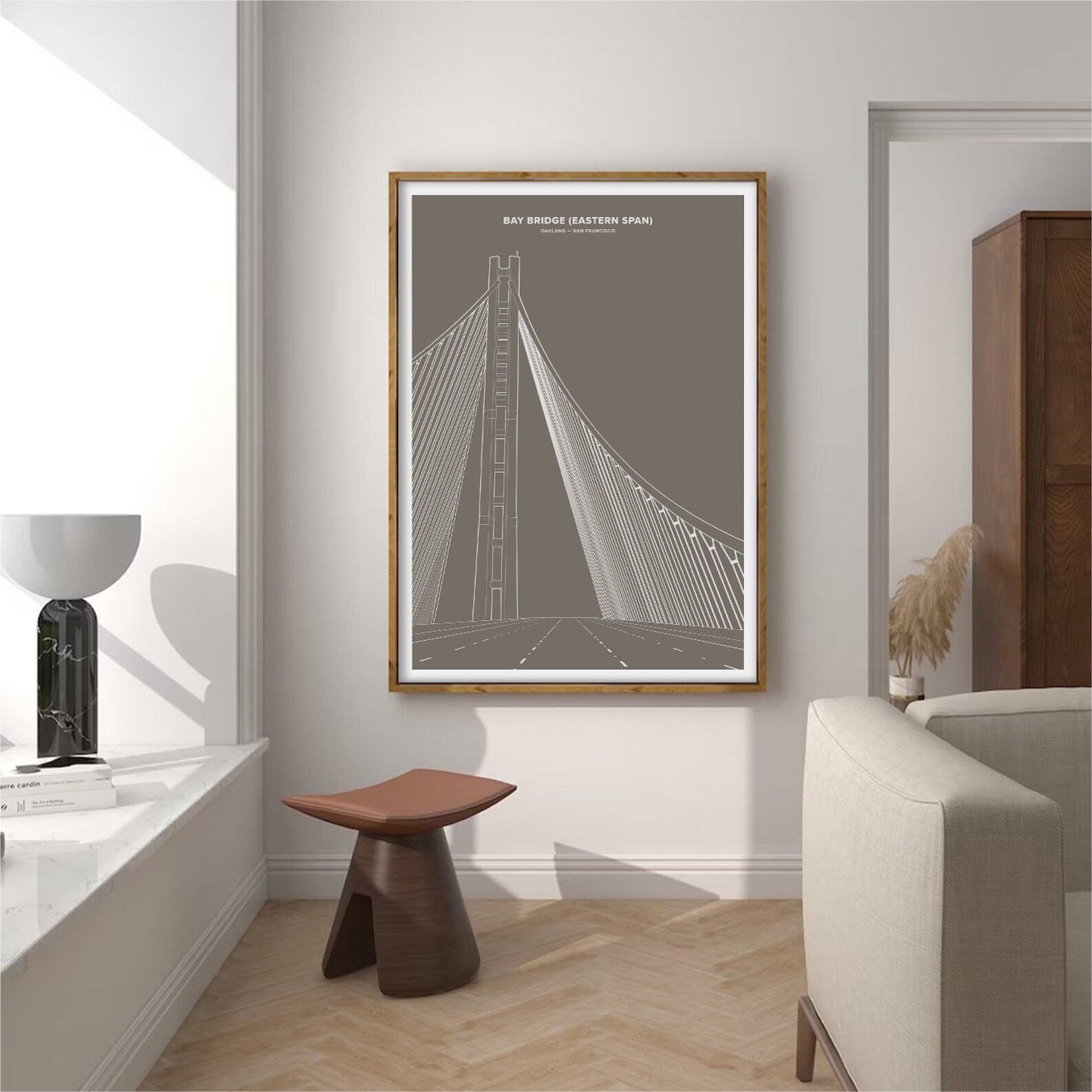 Bridge Series: Bay Bridge & Golden Gate Bridge Poster • Modern ...