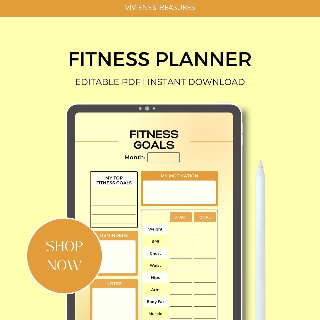 All-in-one Printable PDF and Digital Fitness and Wellness Planner for ...