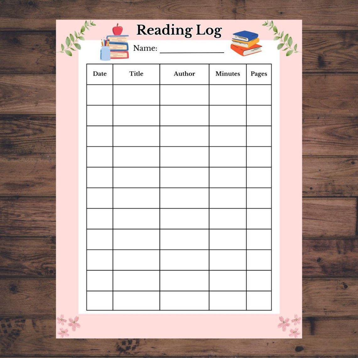 Printable Kids Reading Log & Book Report Template PDF, Homeschool ...