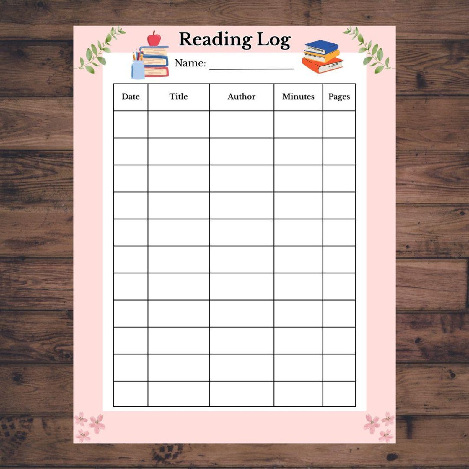 Printable Kids Reading Log & Book Report Template PDF, Homeschool ...