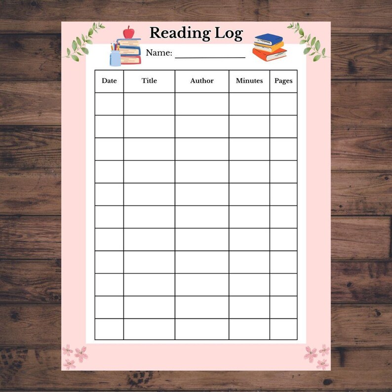 Printable Kids Reading Log & Book Report Template PDF, Homeschool ...