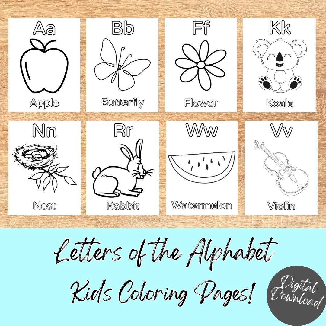 Children's Coloring Pages, Alphabet Coloring Sheets, ABC Printables ...
