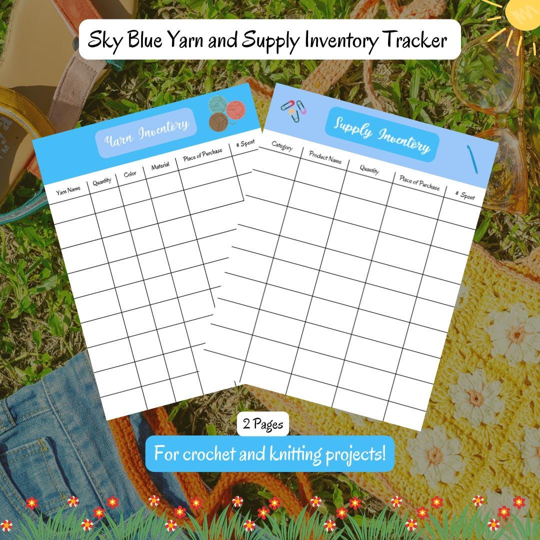 Yarn Inventory and Supply Tracker for Crochet and Knitting Projects ...