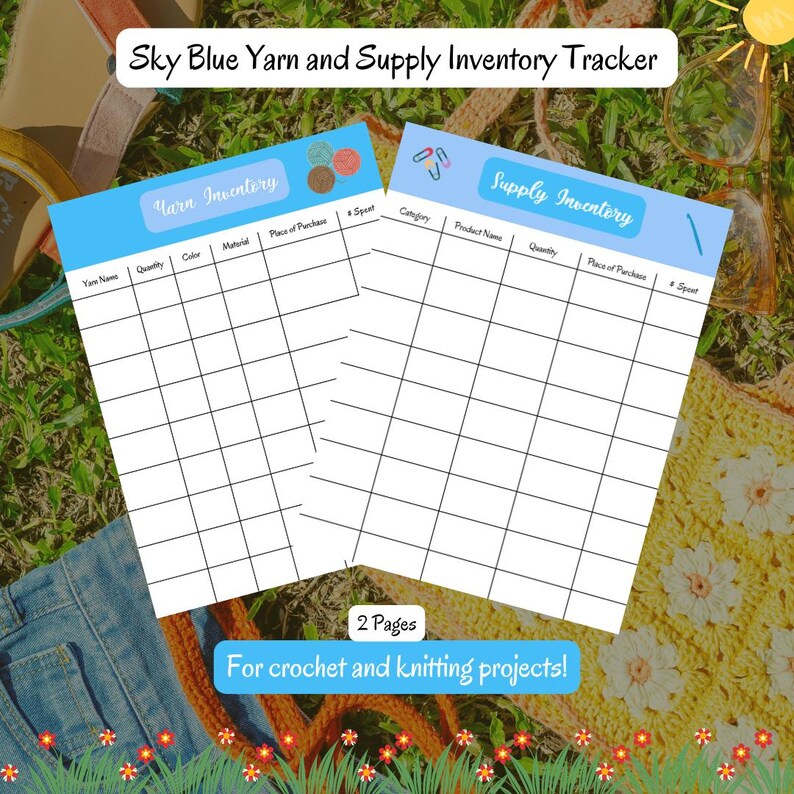 Yarn Inventory and Supply Tracker for Crochet and Knitting Projects ...