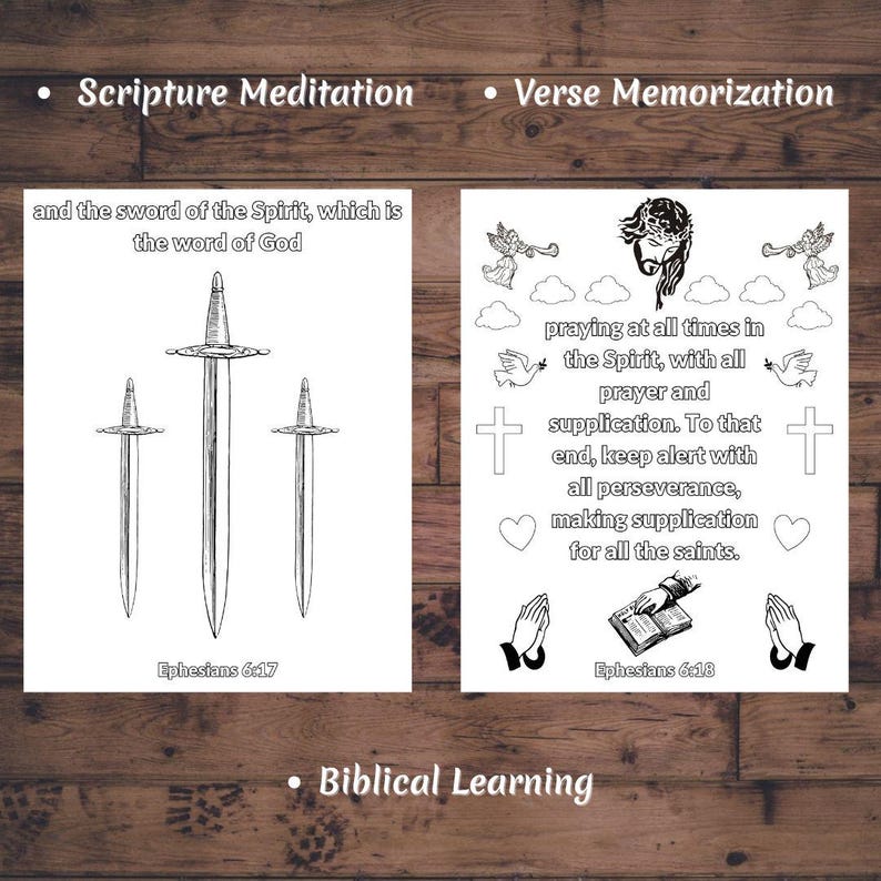 Printable Coloring Sheets, Ephesians 6:10-18, Full Armor of God Bible ...