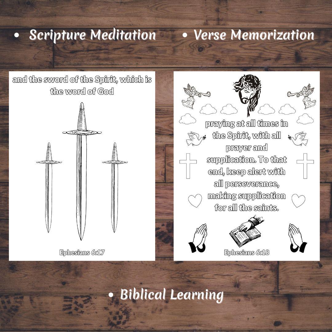 Printable Coloring Sheets, Ephesians 6:10-18, Full Armor of God Bible ...