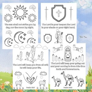 Psalm 121 Coloring Pages, Bible Verse Art (digital Download) - Etsy